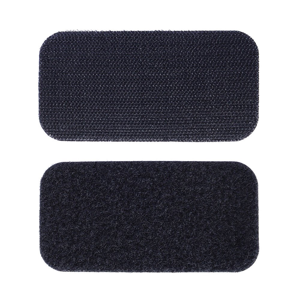 Rectangular Custom Logo 2D Embossed Soft PVC Rubber Hook and Loop ...